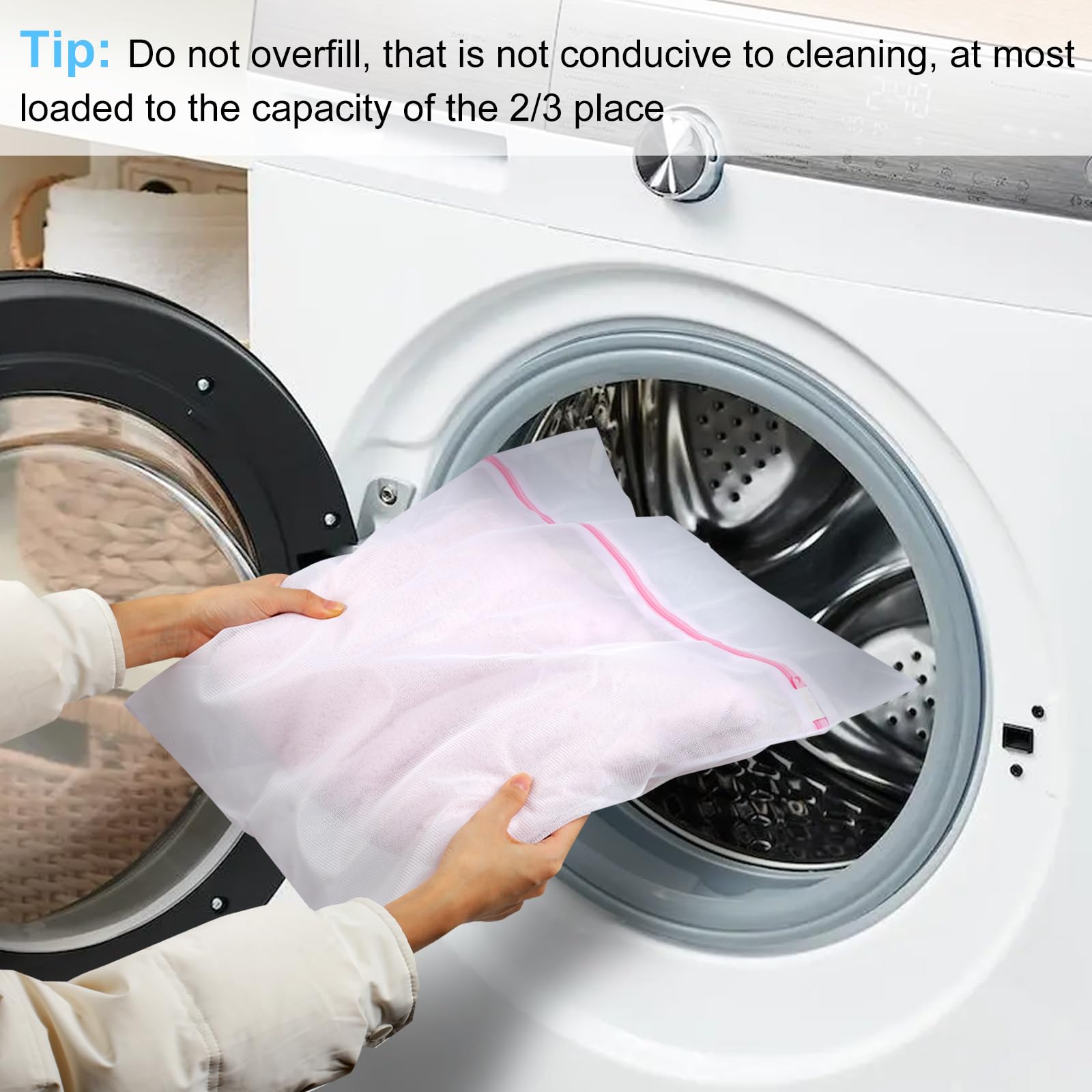 vivinin 6 PCS Mesh Laundry Bags for Delicates, 3 Size Laundry Bag with Premium Zipper, Laundry Bags Mesh Wash Bags for Travel Organizing, Delicate Laundry Bag With Premium(2 Large, 2 Medium, 2 Small)