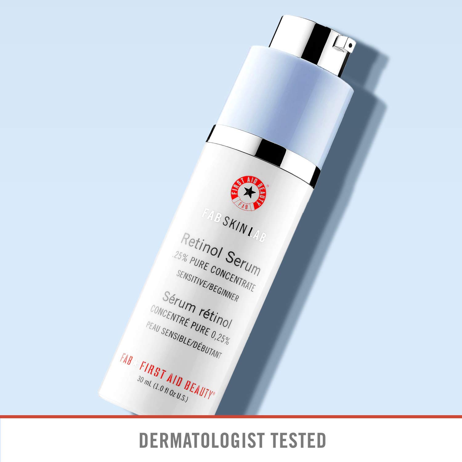 First Aid Beauty FAB Skin Lab Retinol Serum 0.25% Pure Concentrate, 1 oz