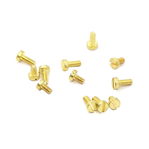 M2 x 3mm Brass Slotted Cheese Head,Rounded Head,Machine Screws,100-Piece