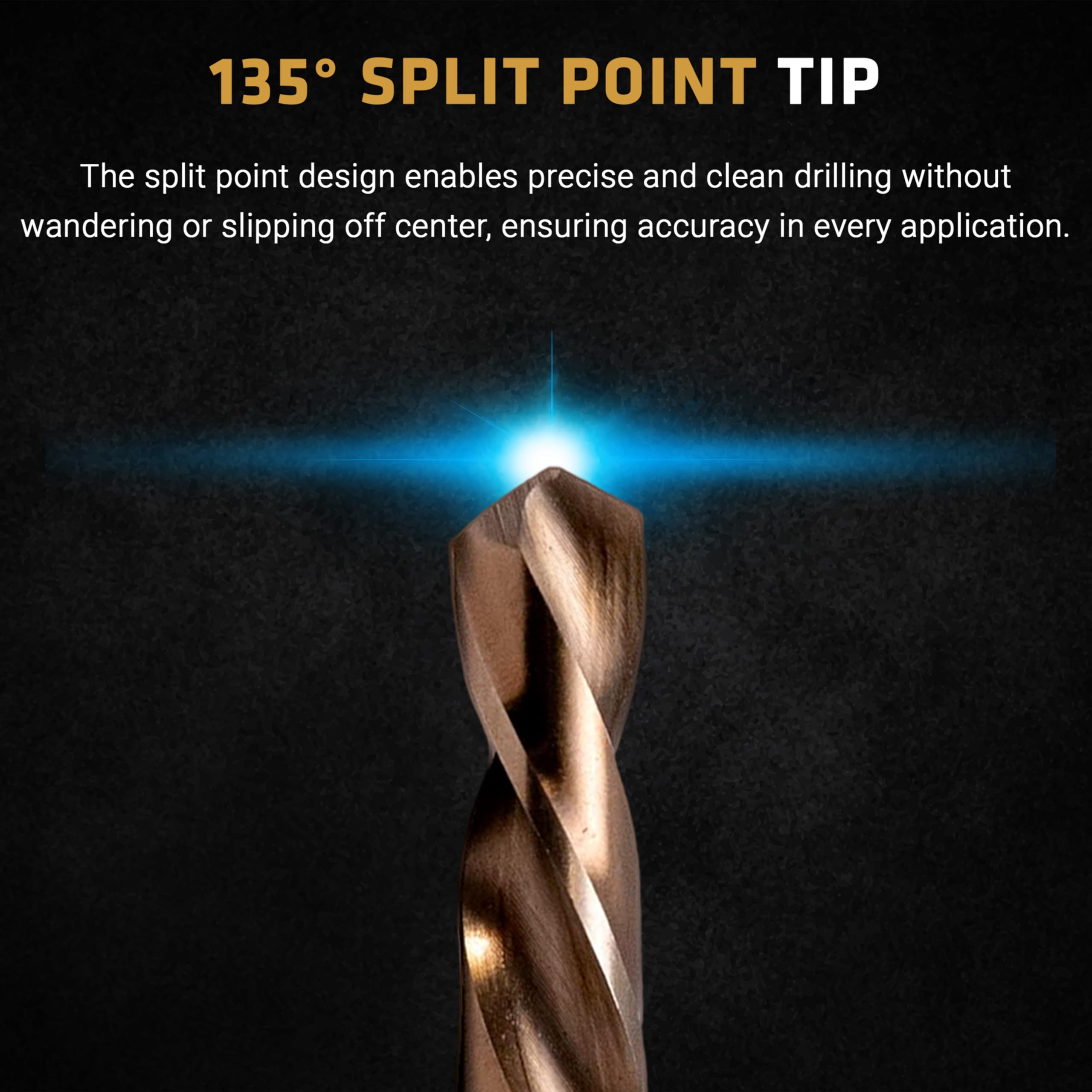 Century Drill & Tool, 26121, 21 PC Uest,Jobber Drill Bit,ProGrade, Cobalt Steel, High Speed Drill Bit Pack