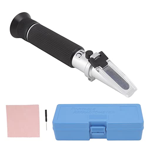 Alcohol Refractometer, Accurate Data Liquor Refractometer 0‑80% Range Adjustable Eyepiece Calibration Screw Fast Measurement for Wine Making
