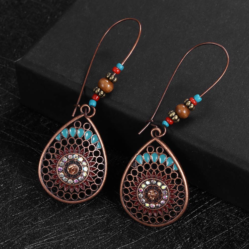 8 Pairs Vintage Drop Dangle Earrings for Women Long Boho Jewelry Set Fashion Earrings