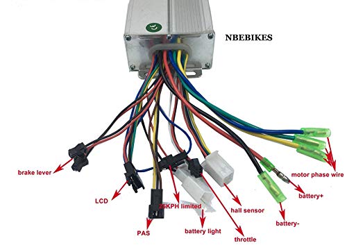 72V 40A Electric Bicycle Controller Brushless DC Controller, Intelligent Dual Mode DC Motor Controller for 2000W E-Bike kit .2000W Motor