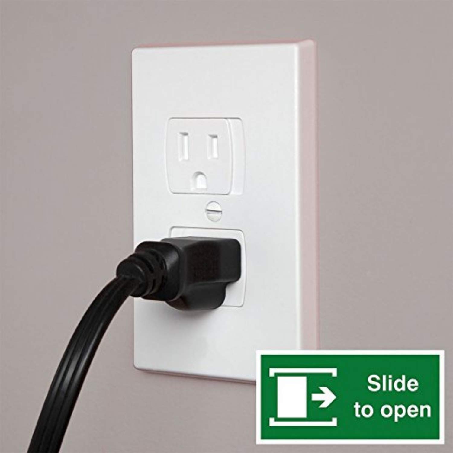 4 Pack Self-Closing Outlet Covers | Universal Electric Outlet Cover 4 Pack - Baby Proof Kit - Child Safety Wall Socket Plug โ Durable Plastic