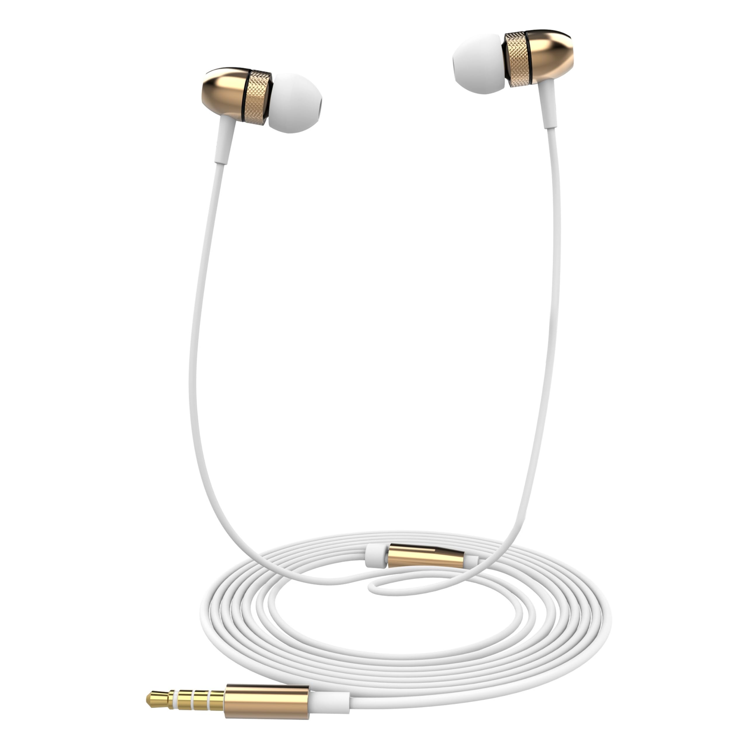 Betron ELR50 Headphones Earphones Wired with Noise Isolating in-Ear Earbuds, Gold
