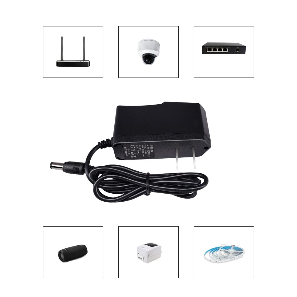 YLYLXIMA 5V 2A Power Supply Adapter AC DC 5V 10W 2A Switching Charger 5.5 x 2.5mm Power Adapter 5V 2000ma Power Supply Compatible Connector 5.5mmx2.1mm