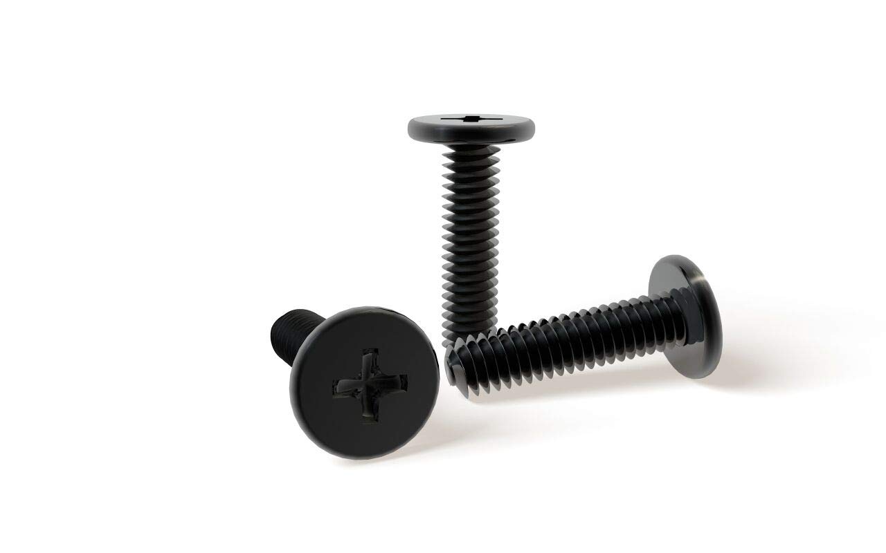 RapidSparesLtd Pack of 500 M2.5x10 New Black Zinc Wafer Head Laptop Machine Screw Philips Head