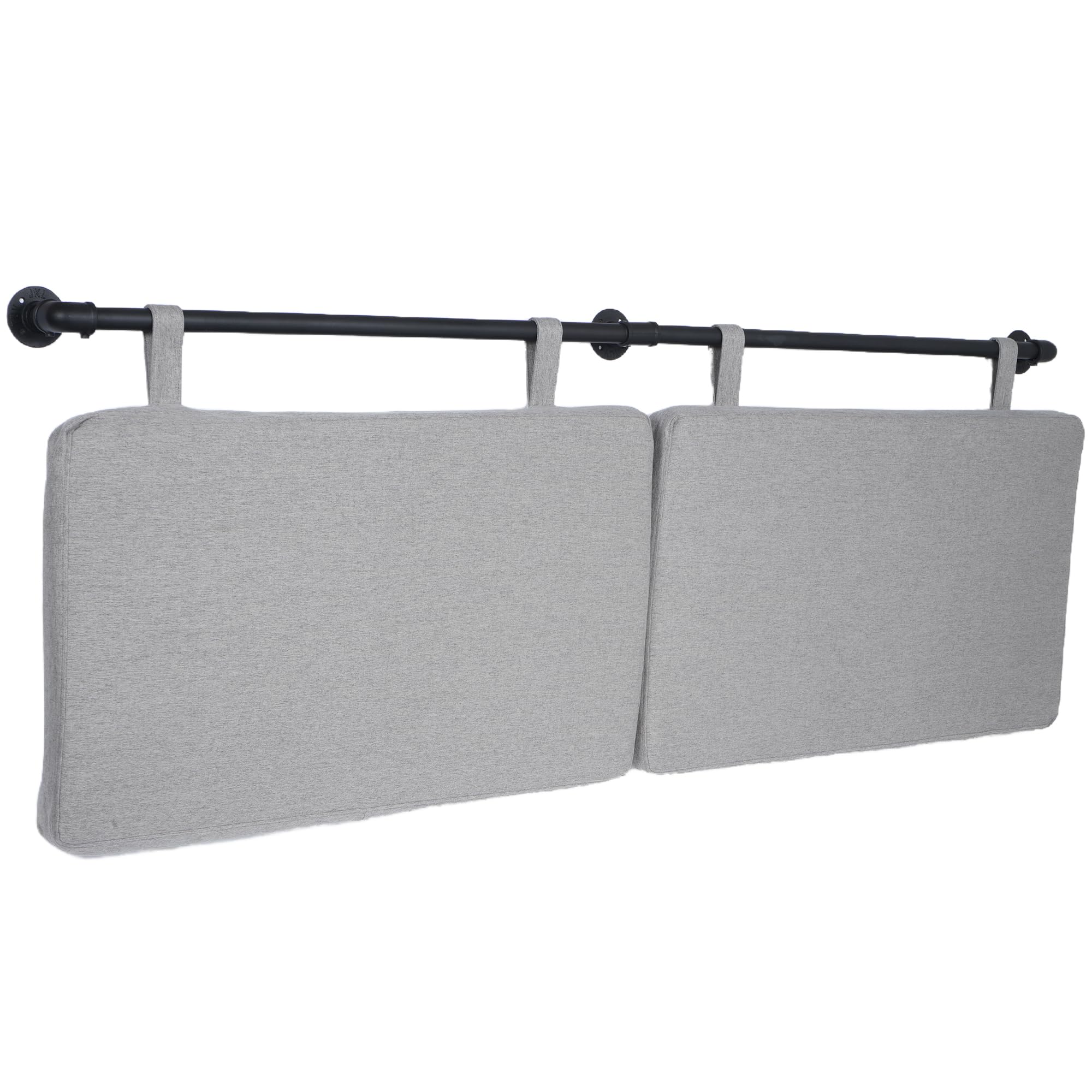 uyoyous Wall Mounted Headboard with Fine Linen Upholstered, Modern Adjustable Height Hanging Headboard for Bedroom, Headboard for King Size Bed