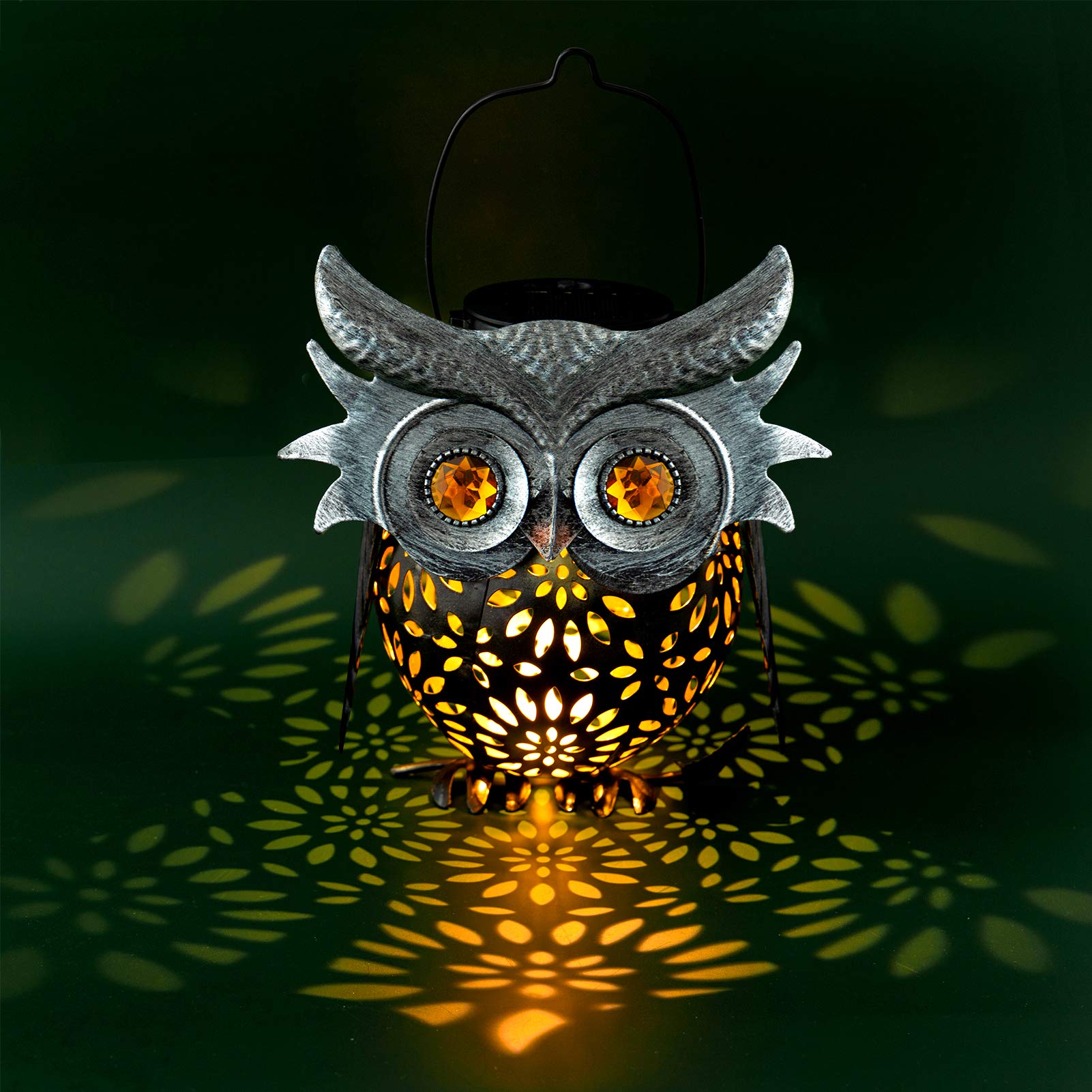 Christmas Hollow Solar Owl LED Pathway Light, Waterproof Owl LED Light Markers for Garden Patio Lawn Yard Porch Pathway Parties Decor Outdoor Christmas Decoration Walkway Driveway Sidewalk