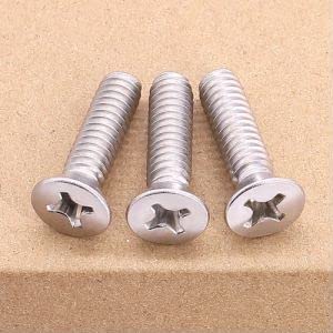 6-32 x 3/4" (100 pcs) Flat Head Machine Screws, 304 Stainless Steel (18-8), Phillips Drive, Cross Recessed 80° countersunk Head Screws, Coarse Thread UNC, ANSI B18.6.3-2