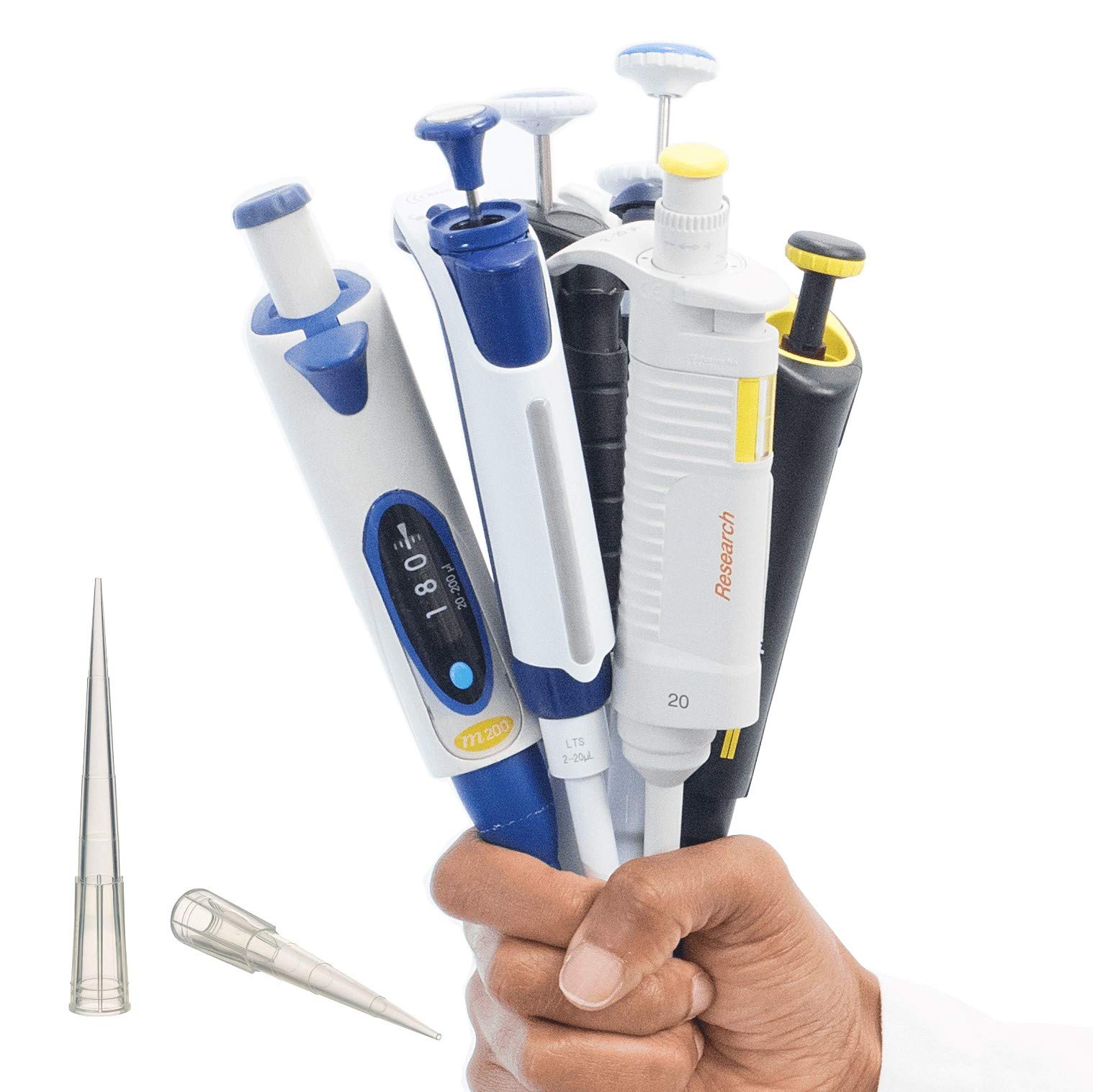Extragene™ Universal 200 ul Pipette Tips, Racked, Sterile, DNase/RNase & Pyrogen Safe, 96 Tips/Rack, Pk x 10 Racks (Clear)