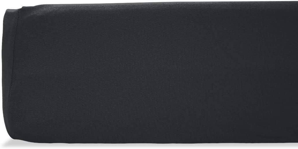 Betty Dain Stretch Jersey Knit Baby Crib Fitted Sheet, 100% Cotton, Elasticized Cover, Deep Corner Pockets, Fits Crib Mattresses Snugly, Machine Washable, Black, 52 x 28 inches