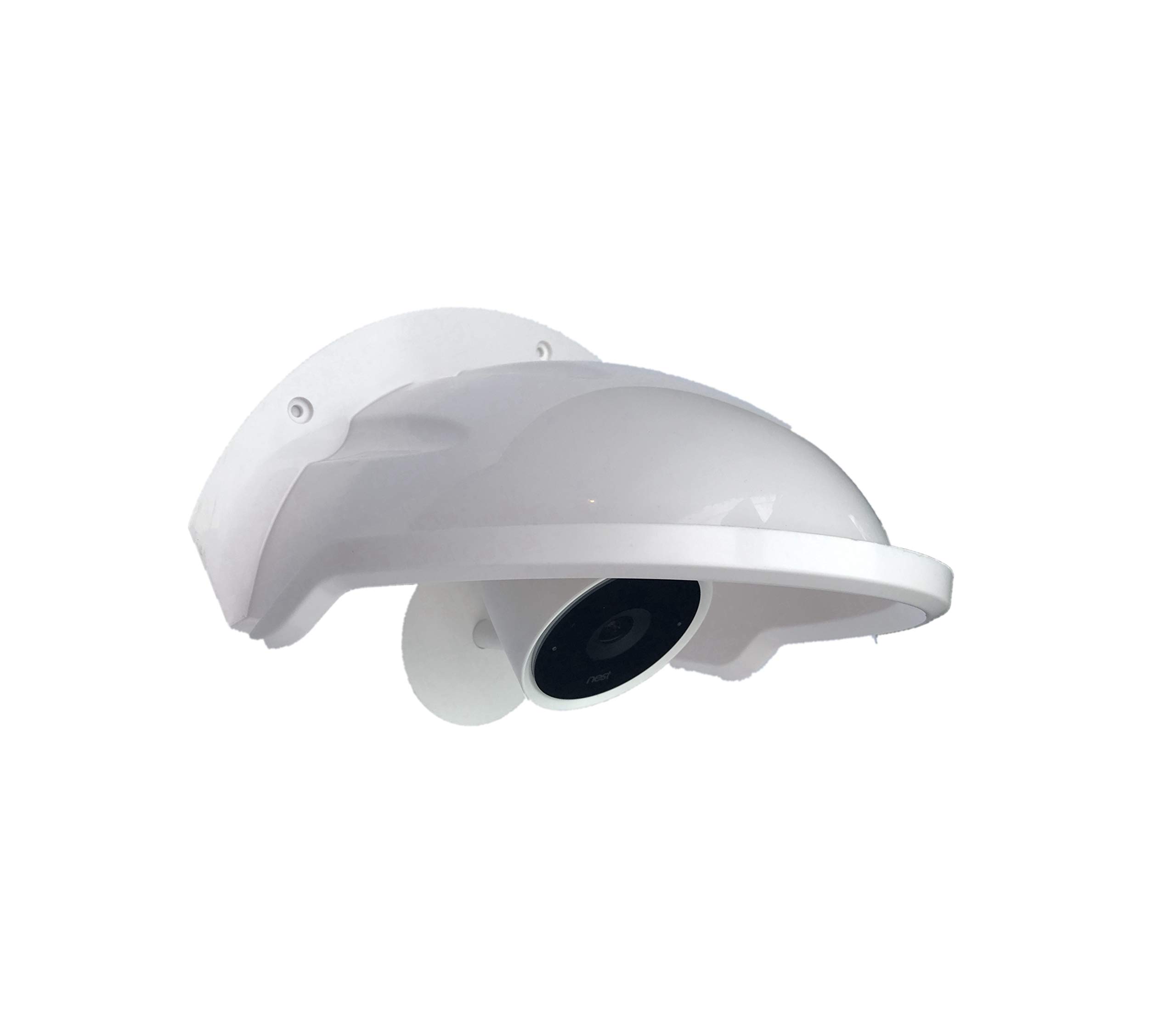 Universal Sun Rain Shade Camera Cover Shield for Nest/Ring/Arlo/Dome/Bullet Outdoor Camera - White