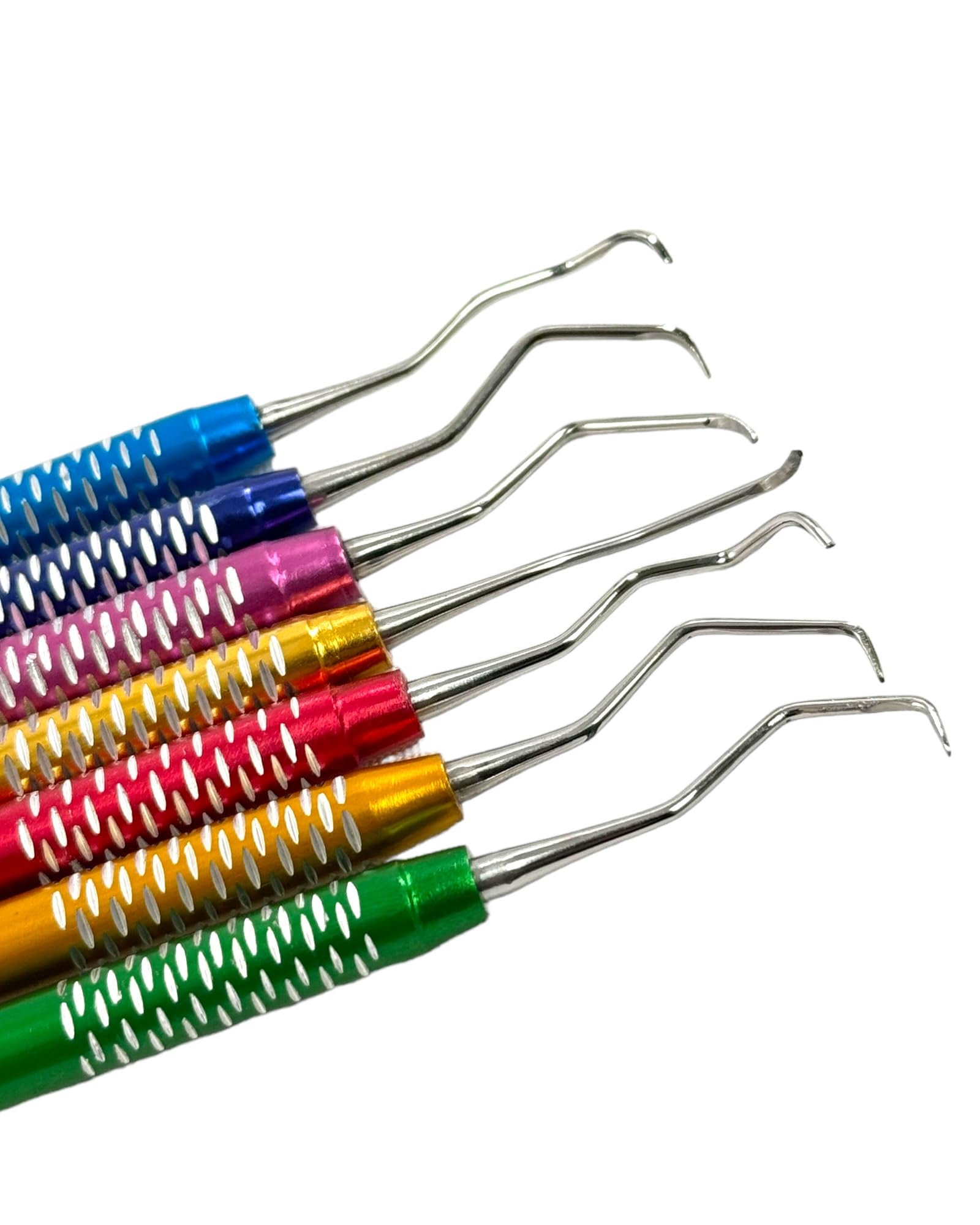 7PC HIGH Grade Gracey Curette Scaler Multicolor PERIODONTAL Dental Instruments (CYNAMED)