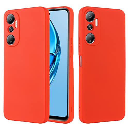 Case for Infinix Hot 20, Liquid Silicone Protective Phone Case for Infinix Hot 20 with Silicone Lanyard, Slim Thin Soft Shockproof Cover for Infinix Hot 20 Silicone Case Red