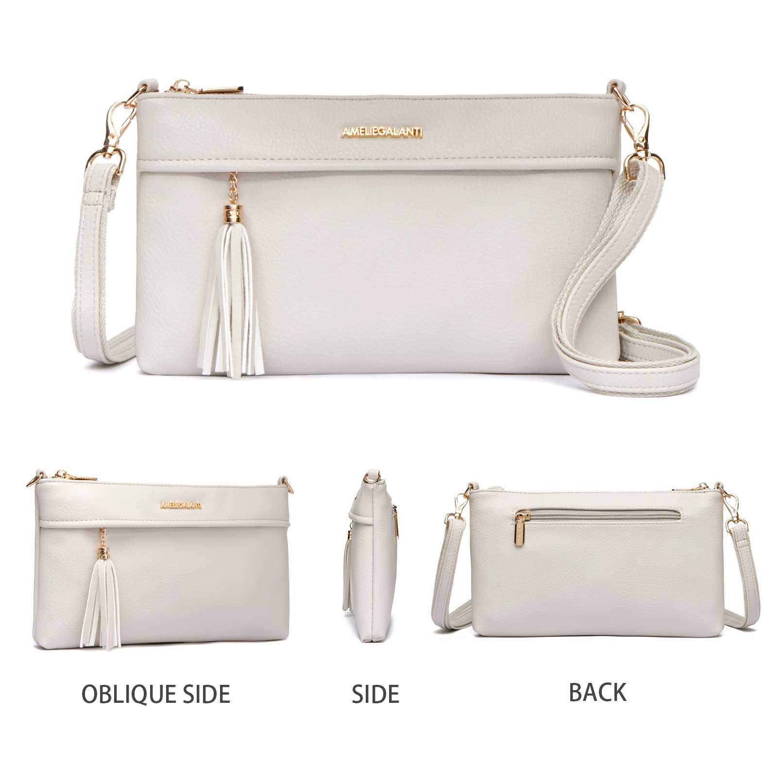 AMELIE GALANTI women's Small crossbody Handbags Shoulder Bag,Fashion Tassel design and Shoulder Strap Adjustable