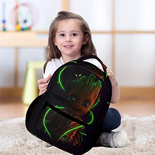 Anime Rocket-Raccon Baby-GRO-ot Hero Backpack Casual Travel Bag Sports Large Space 3D Print Campus Game Bookbag