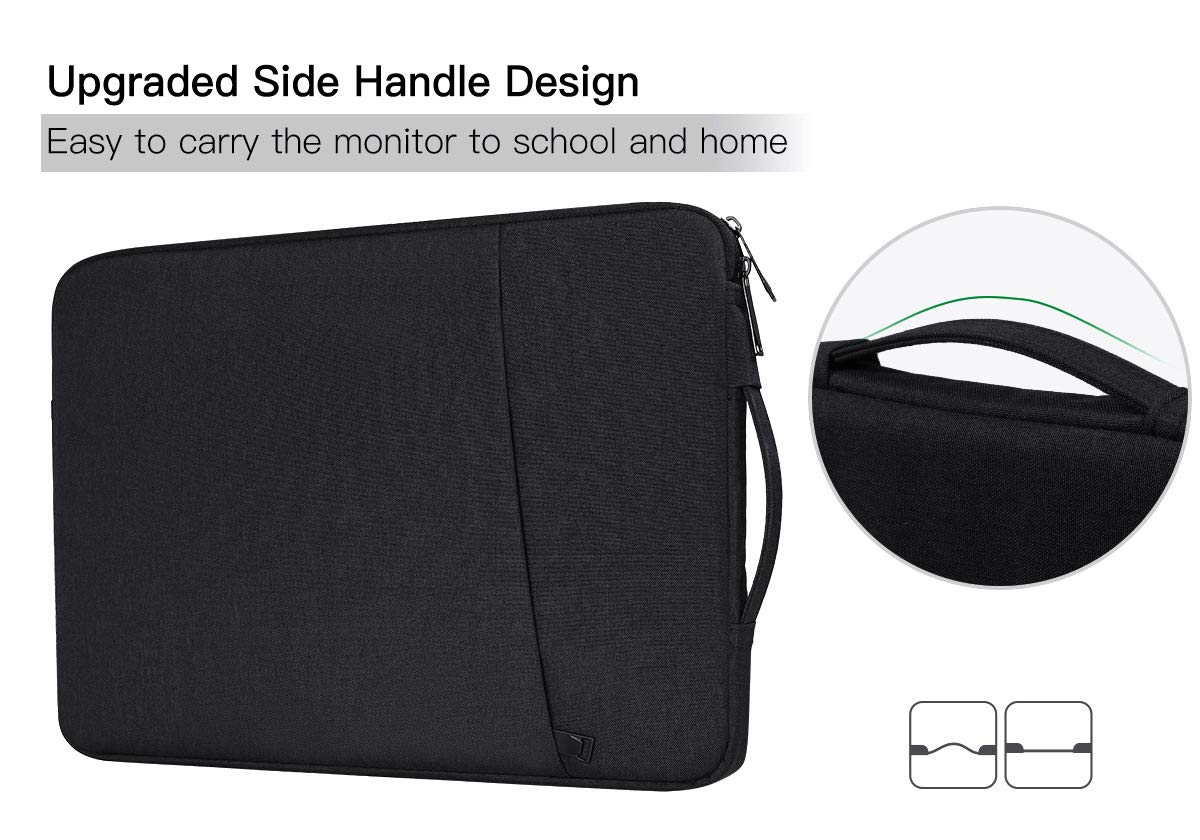 Waterproof Drawing Tablet Sleeve Case Bag for XP-Pen Deco 01 V2/ Artist12 Pro, Huion H610 Pro/ HS610 HS611, UGEE M708, Wacom One, GAOMON PD1161, Black