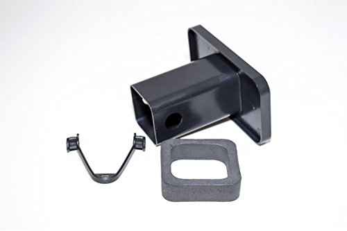 Eurosport Daytona- Compatible with -, Jeep Euro-Hitch Plug- Stainless Steel Insert with Black Jeep Word