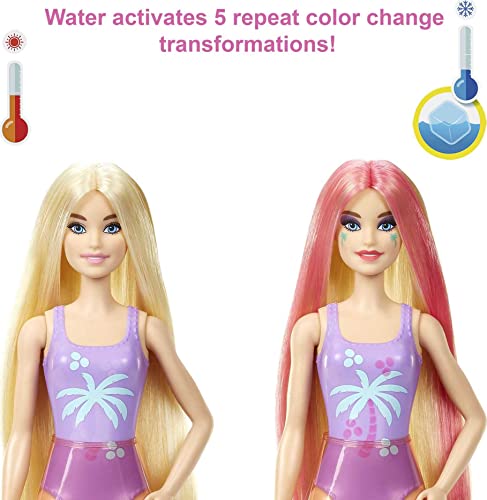 Barbie Color Reveal Doll with 7 Surprises, Color Change and Accessories, Palm Trees Series, styles may vary ββββ
