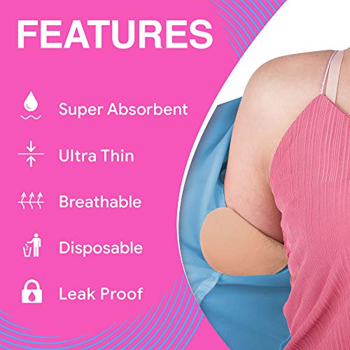 Large Underarm Sweat Pads for Women - Armpit Sweat Pads for Women and Men [100 PCS], Under Arm Sweat Pad for Hyperhidrosis and Sweating – Dress Shields/Guards for Armpit Protection