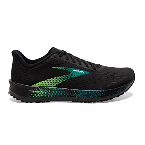 Brooks Men's Hyperion Tempo Road Running Shoe - Black/Kayaking/Green Gecko - 10 Medium