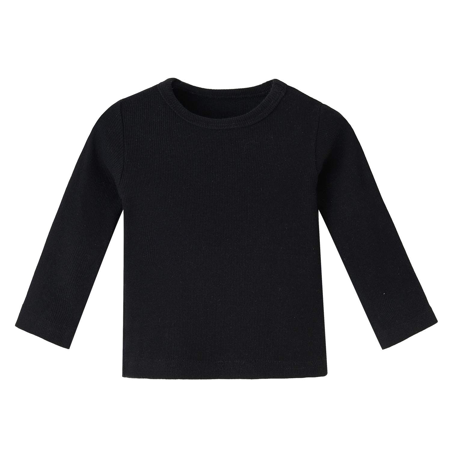Enfants Chéris Long Sleeve Shirts Plain Tshirt Girl Boy Tee 24 Months Black