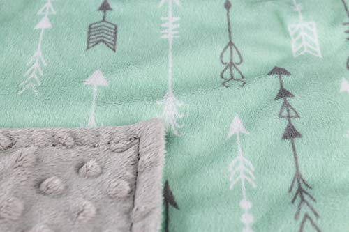 Top Tots Baby Car Seat Canopy Cover - Seafoam Grey and White Native Arrows