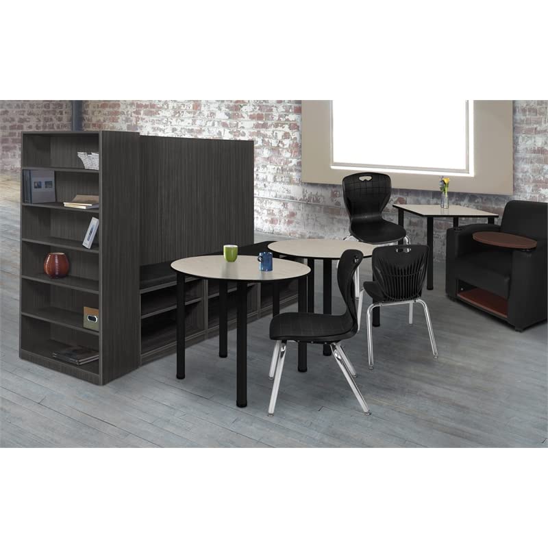 Regency Kee Square Dining & Activity Table with with Slim Lightweight Tabletop, 36", Maple/Black