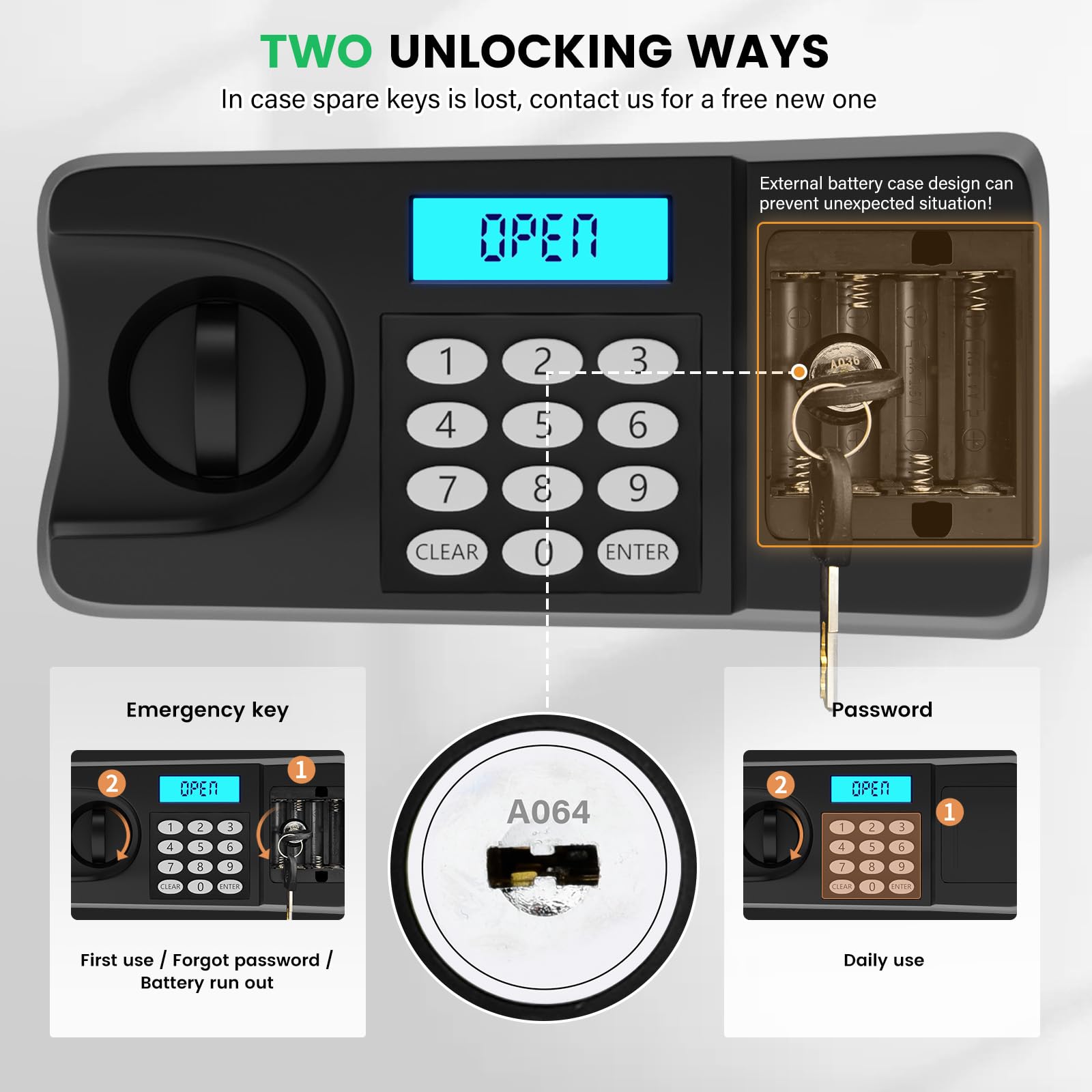 6.0 Cubic Large Home Safes Water and Fireproof, Anti-theft Document Safe Box with Removable Drawer & Shelf, Digital Fire Proof Safe for Home Money Jewelry Valuables