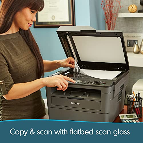 Brother Monochrome Laser All-in-One MFCL2710DW Value Version (MFCL2717DW) adds 2-Year Warranty and up to 500 Extra Pages of Additional Toner Included in Box‡ and Amazon Dash Replenishment Ready
