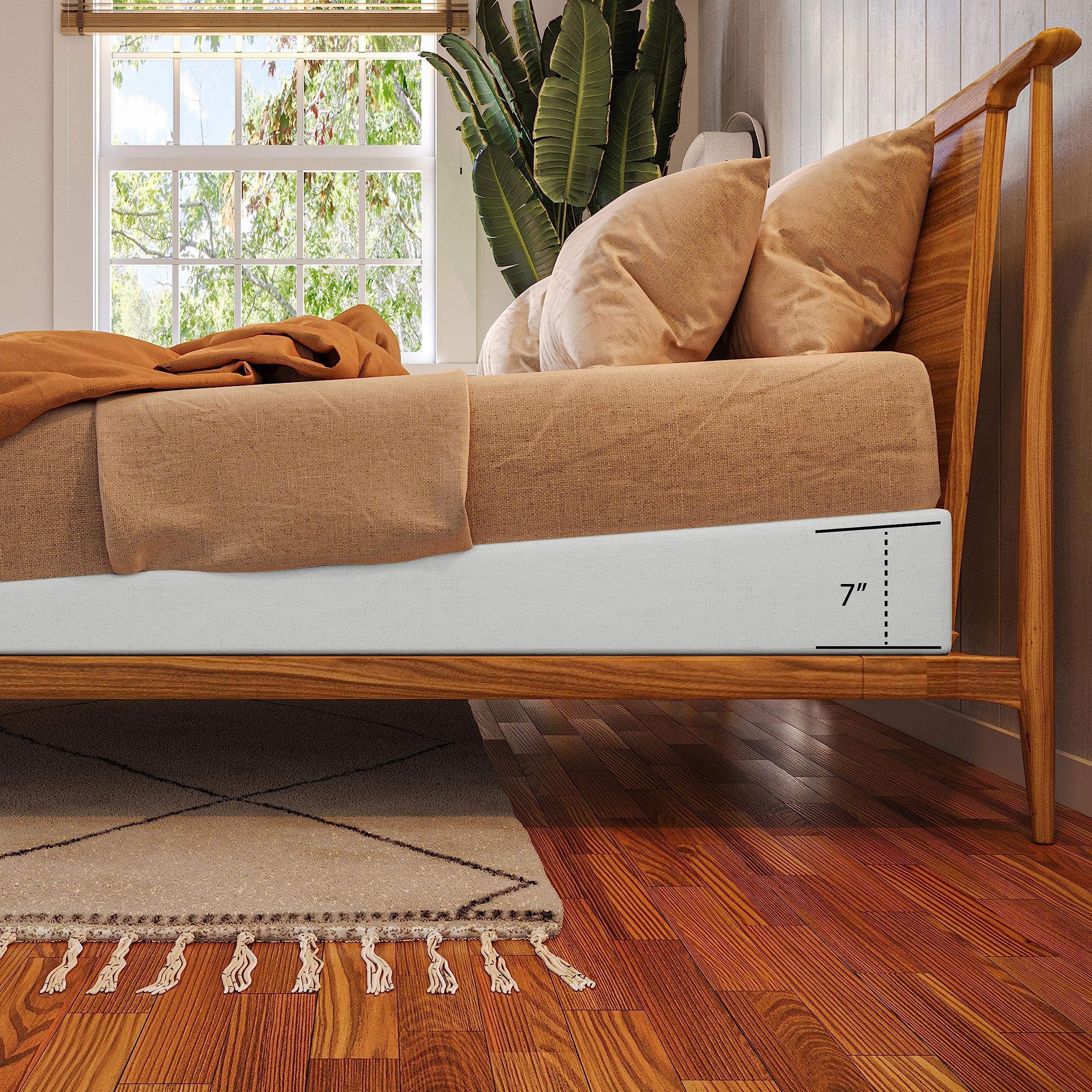 Avana Mattress Elevator - Under Bed 7-Inch Incline Foam Support, Twin
