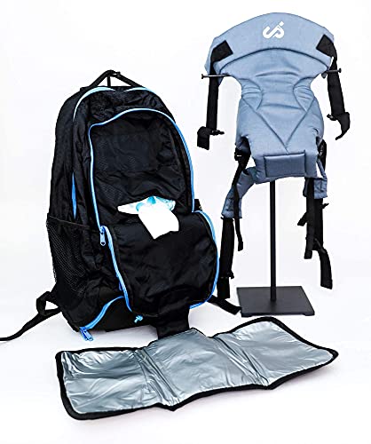 JP Copilot CarrierPak – 3-in-1 Baby Carrier, Diaper Bag, and Backpack, Black (8-30lb Carrier)