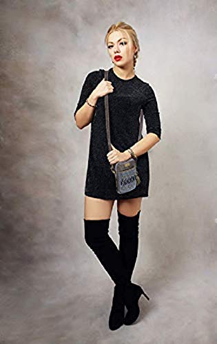 Chala Cell Phone Crossbody Purse - Handbag with Adjustable Strap (Olive_ 609 Sunflower)