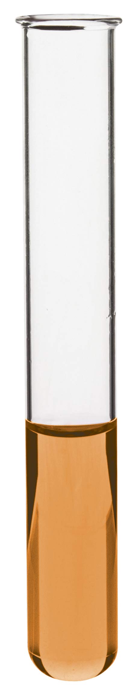 EISCO 100PK Test Tubes, 7ml - Borosilicate 3.3 Glass - 1mm Thick Walls, Beaded Rim - Superior Heat & Chemical Durability - 3" Tall, 0.5" Diameter