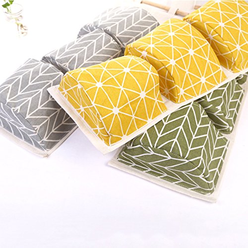 litymitzromq Hanging Organizer, 3 Pockets Wall Door Closet Home Hanging Storage Bag Linen Fabric Wardrobe Organizer Pouch Space Saving Household Tool Green