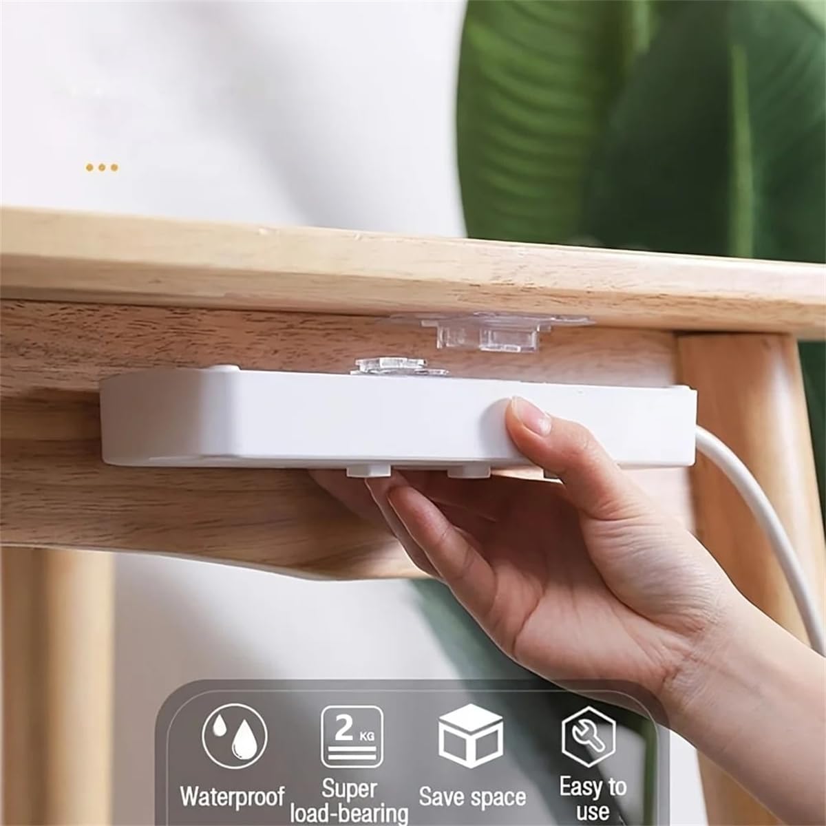 ANYSENT Transparent Double Sided Adhesive Wall Hooks,No Damage Wall Hooks,Nail Free Self Adhesive Hooks for Bathroom Kitchen Office Hanging (10 Set)