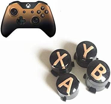 ABXY Button Kit Bullet Buttons Levers Mod Kit for Xbox One Xbox One S Xbox One Elite Controller Replacement (Gold)
