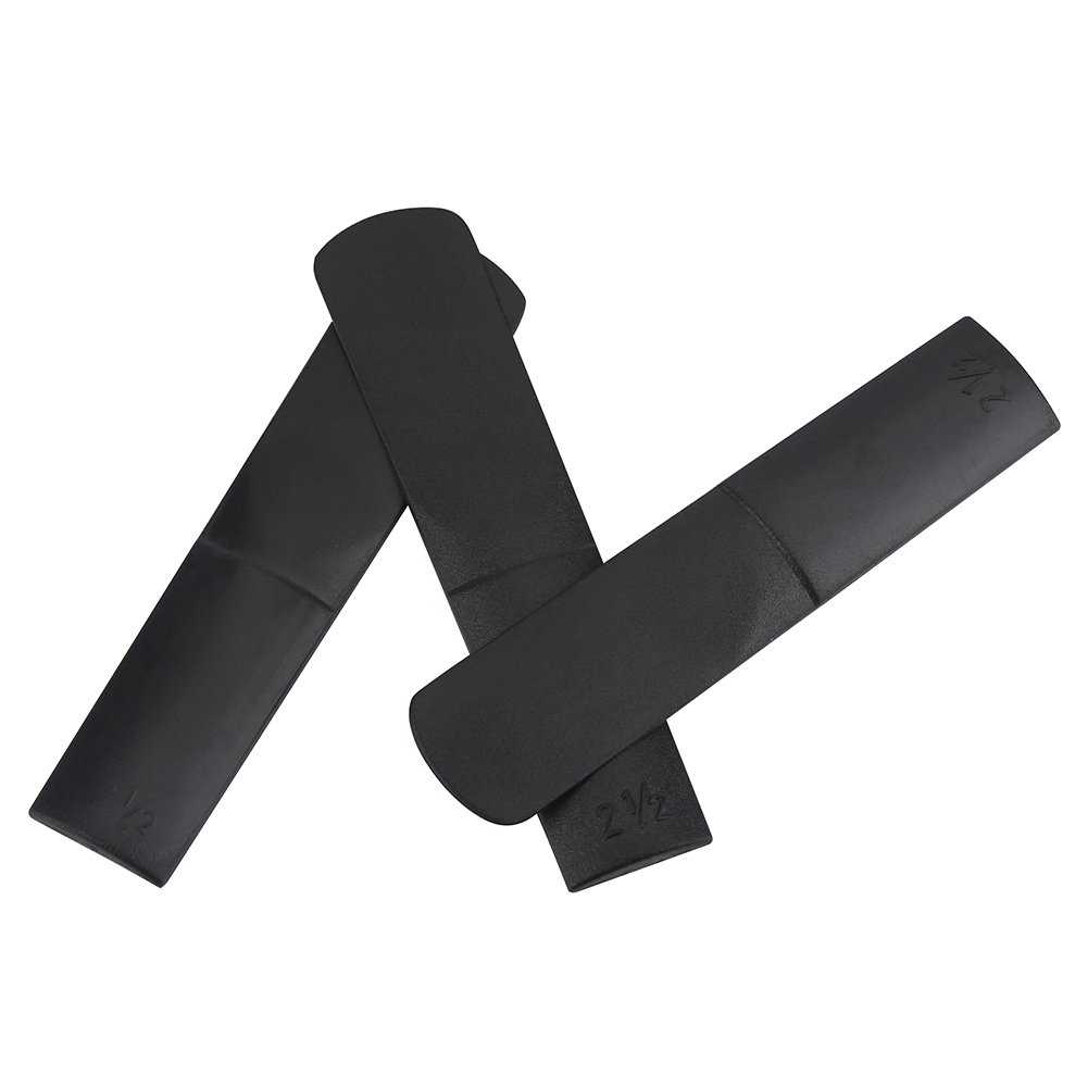 3pcs Plastic Alto Saxophone Mouthpiece Reeds 2.5 Reed, Sax Parts Repair Reed Accessory Black