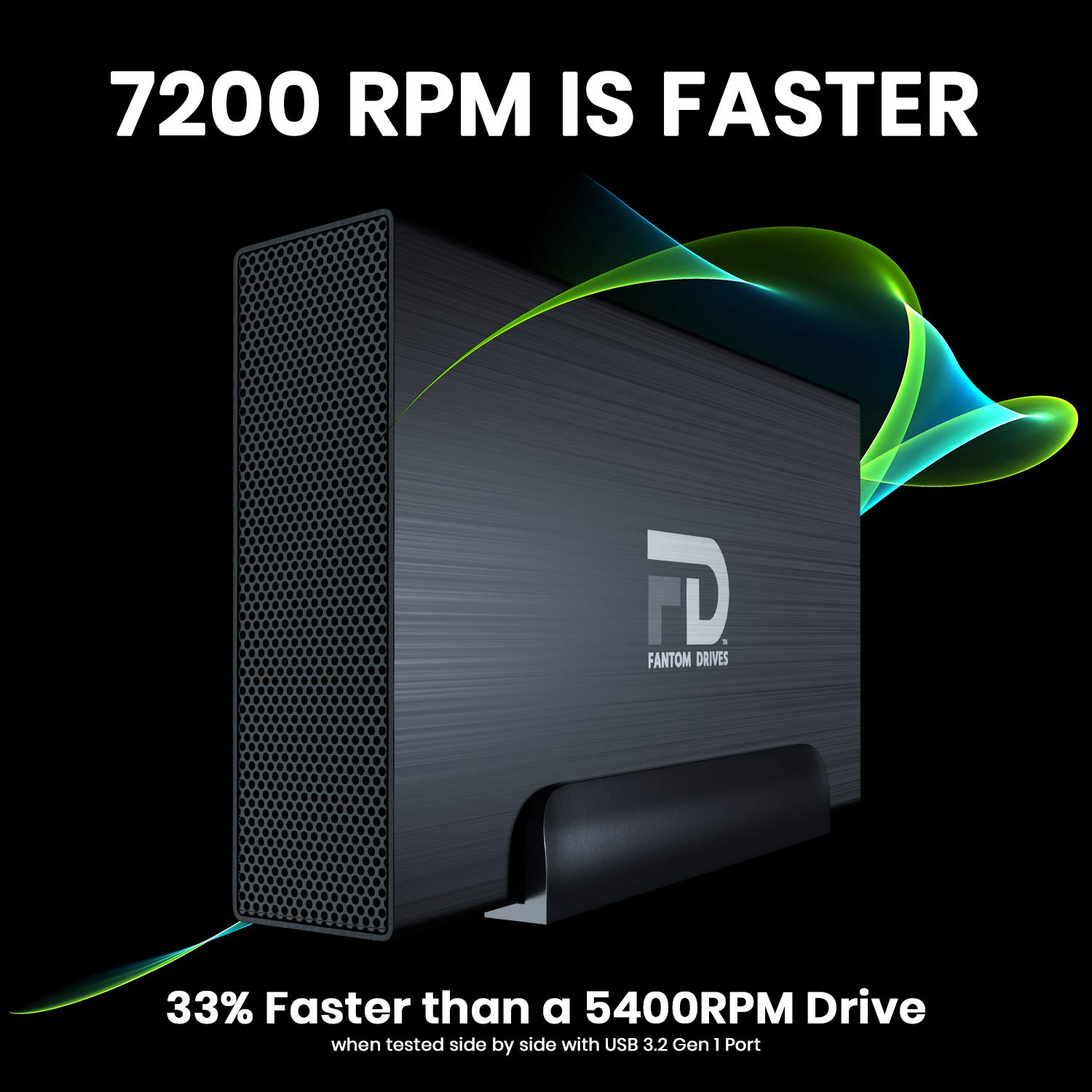 Fantom Drives FD 4TB 7200RPM External Hard Drive - USB 3.2 Gen 1 - 5Gbps & eSATA - GForce 3 Aluminum - Black - Compatible with Mac/Windows/PS4/Xbox (GFP4000EU3) by Fantom Drives