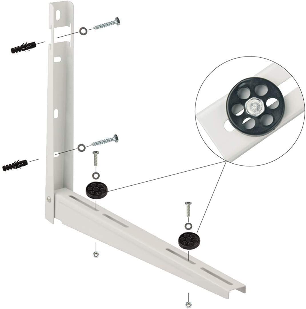 AllTek Mini-Split Air Conditioner Bracket, Outdoor Wall Mounted Heavy Duty Bracket for Outdoor Ductless AC, Heat Pumps, Condenser Units 9000-36000 BTU - 440 LBS