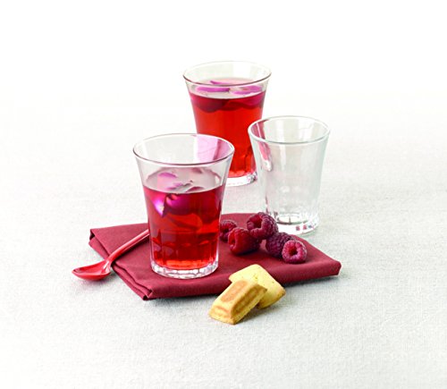 Duralex Made In France Amalfi Glass Tumbler (Set of 4), 4.62 oz, Clear