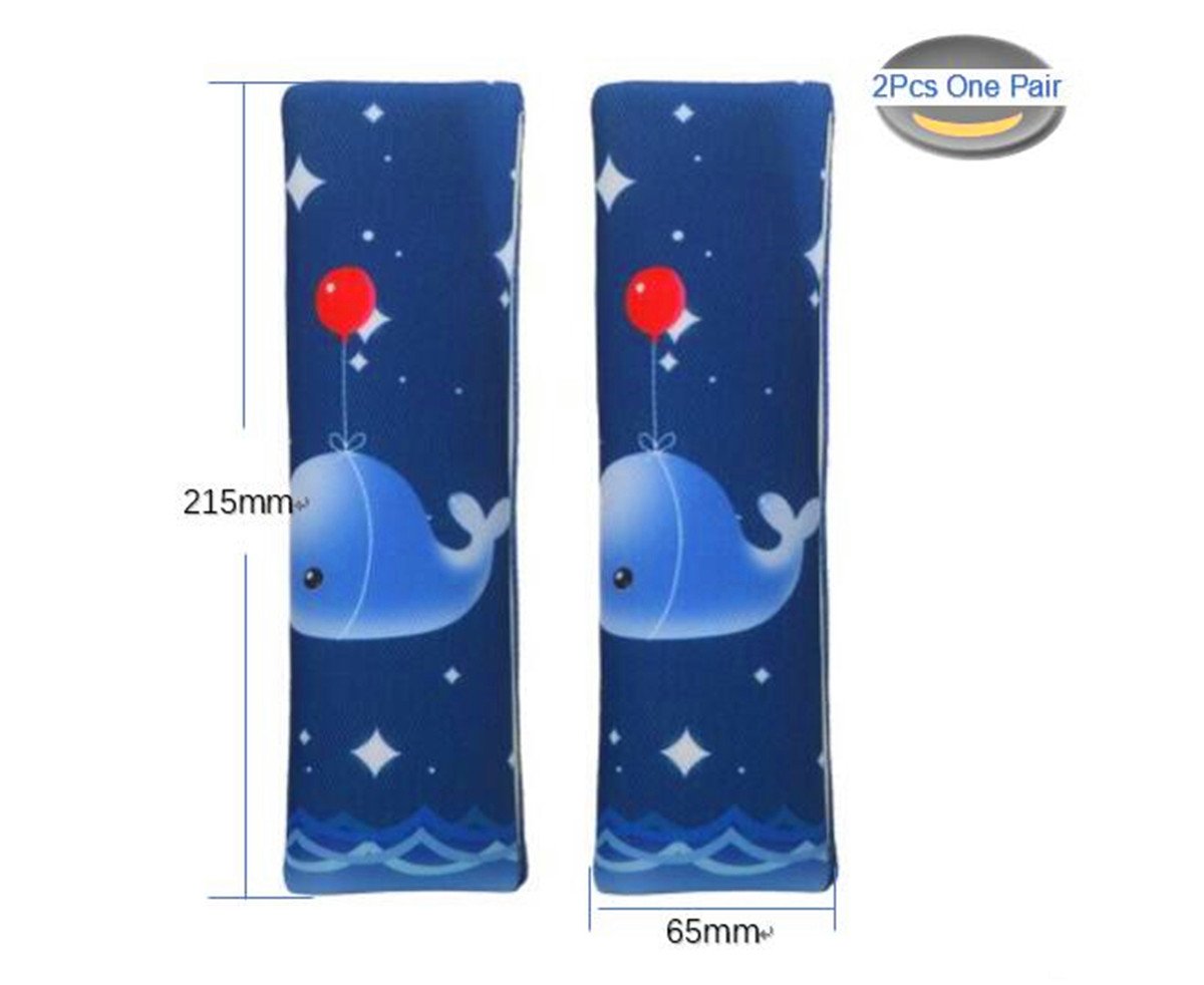 JBBERTH Auto Car Seat Belt Covers Shoulder Pads 2Pcs One Pair (Whale)