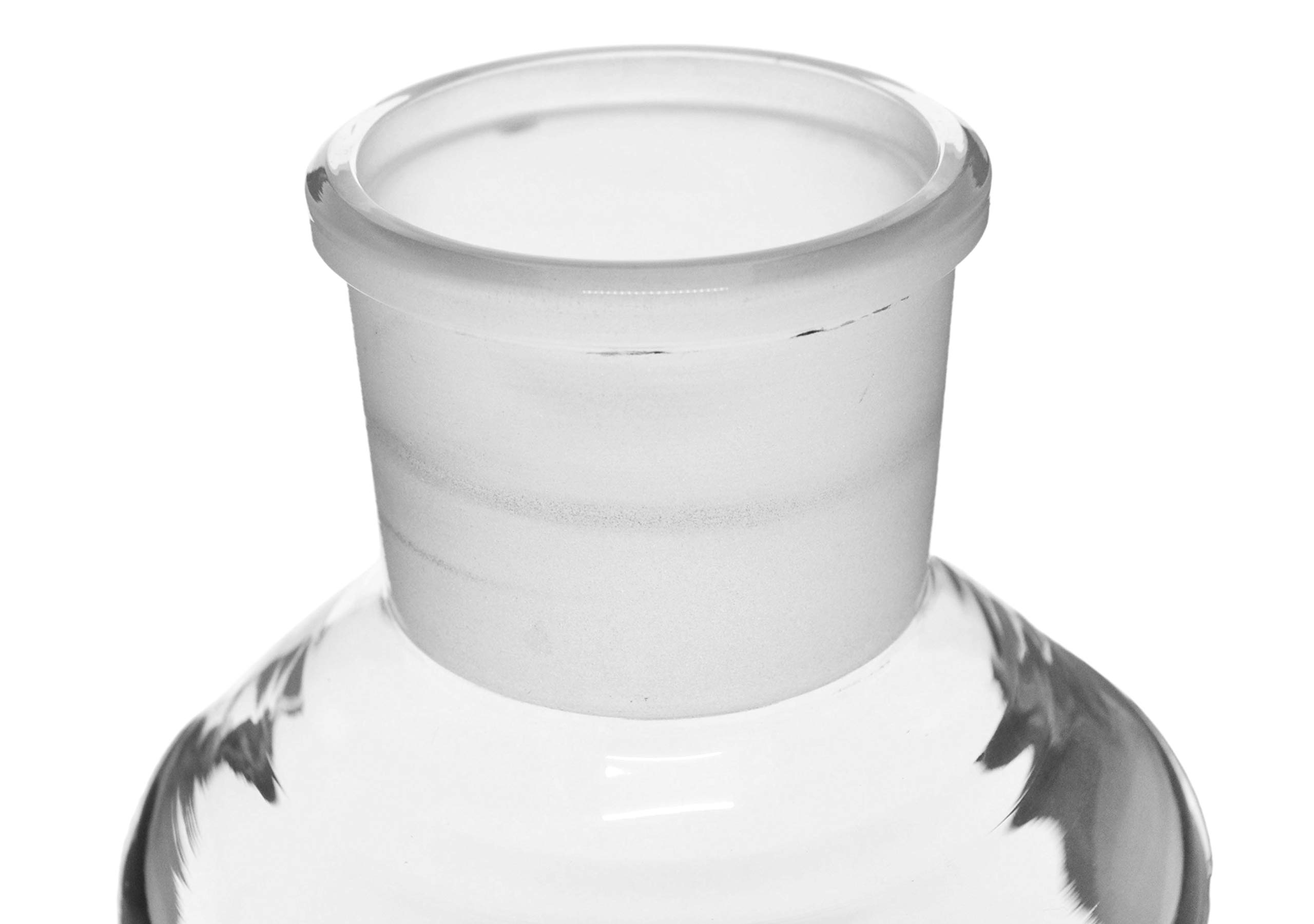 EISCO Reagent Bottle, 1000ml - Wide Mouth and Glass Penny Stopper Borosilicate 3.3- Eisco Labs