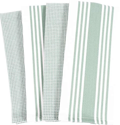 KAF Home Kitchen Towels, Set of 4 Absorbent, Durable and Soft Towels | Perfect for Kitchen Messes and Drying Dishes, 18 x 28 – Inches, Sage