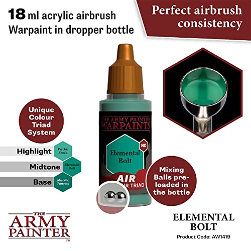 The Army Painter Warpaint Air Elemental Bolt - Acrylic Non-Toxic Heavily Pigmented Water Based Paint for Tabletop Roleplaying, Boardgames, and Wargames Miniature Model Painting