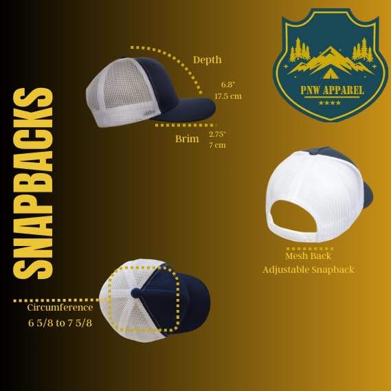 Acadia Trucker Hat with National Park Woven Patch (Navy/White)