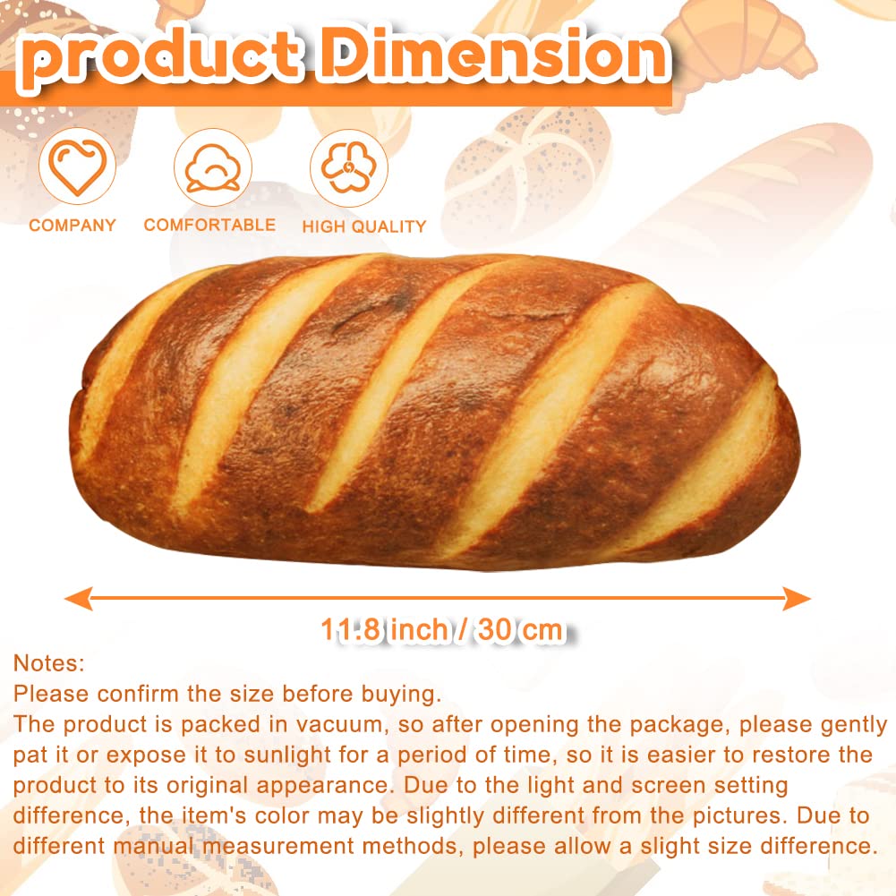 CHELEI2019 11.8" Bread Plush,Funny 3D Stuffed Bread Shape Pillow Soft Food Toy Gift for Kids