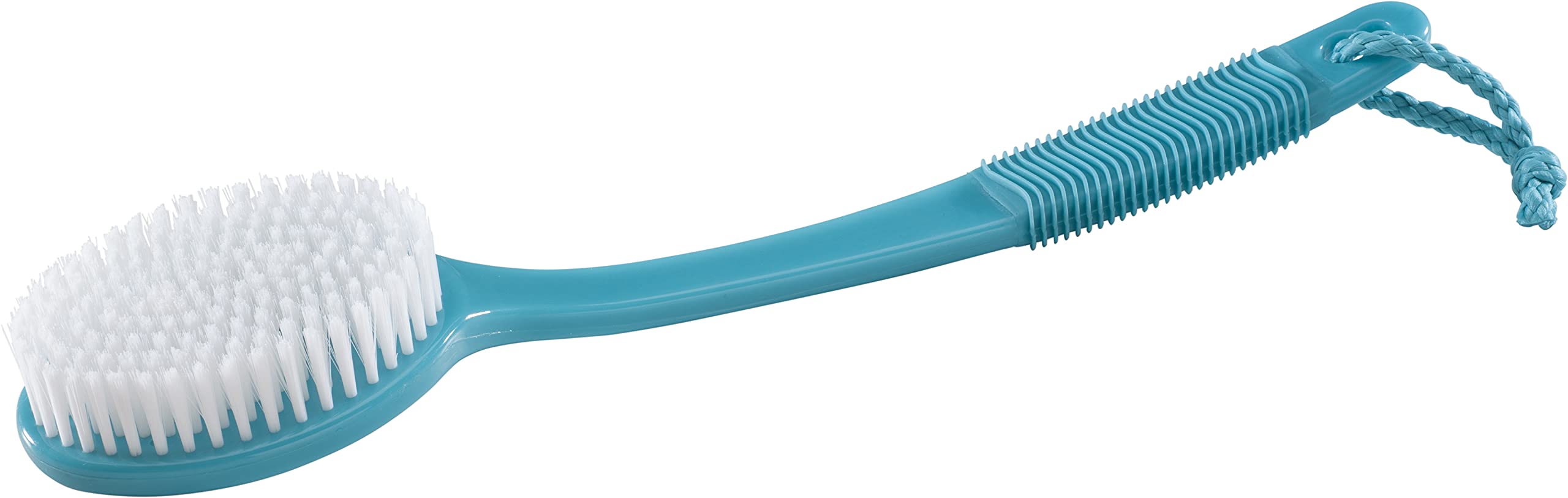 Freeman Gentle Bristle Bath Brush, Soft & Stiff Shower Bristles, Remove Dead Skin, Long Rubber Handle for Gripping, Gently Exfoliating for Back & Body, Stimulates Blood Circulation, 4 Count
