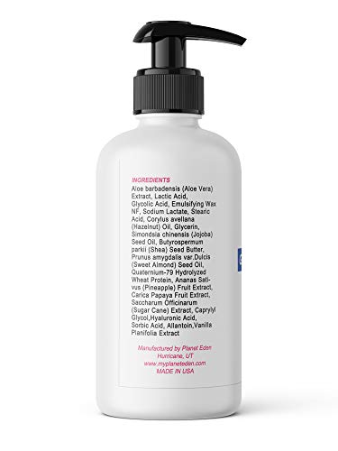 Planet Eden 20% Gly-Lactic Face and Body Skin Cream Lotion - 10% Glycolic and 10% lactic Acid for Exfoliation (8 oz)